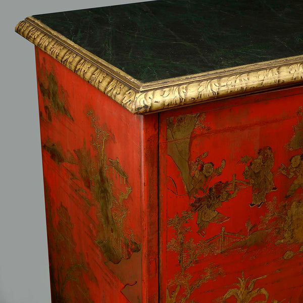 Chinese ‘100 Boys at Play’ Red Lacquer Marriage Cabinet - Anthony Outred