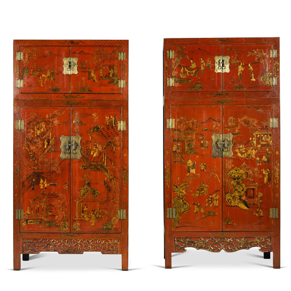 Pair of Chinese Lacquer Cabinets - Anthony Outred